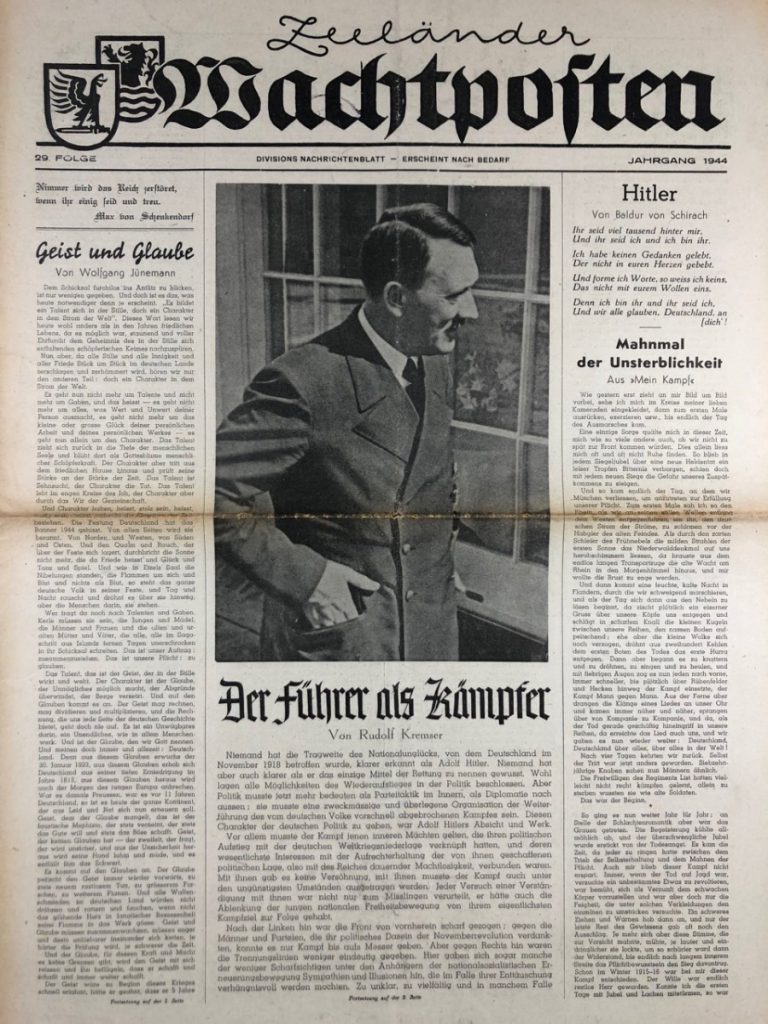 Original WWII German newspaper ‘Zeeländer Wachtposten’ – Zeeland ...