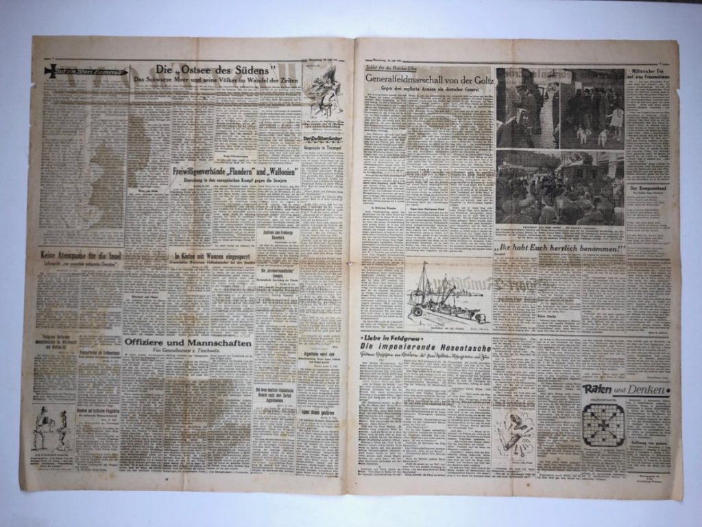 Original WWII German 'West-Front' newspaper 10 July 1941 ...