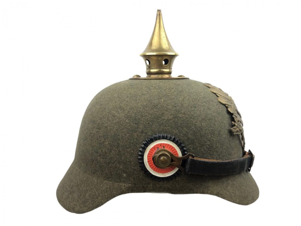 Original WWI German ersatz Infantry Pickelhaube helmet Prussia ...