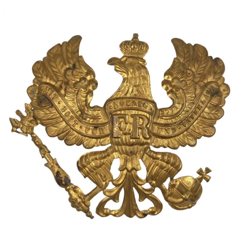 Original WWI German Prussian Pickelhaube front plate - Oorlogsspullen ...