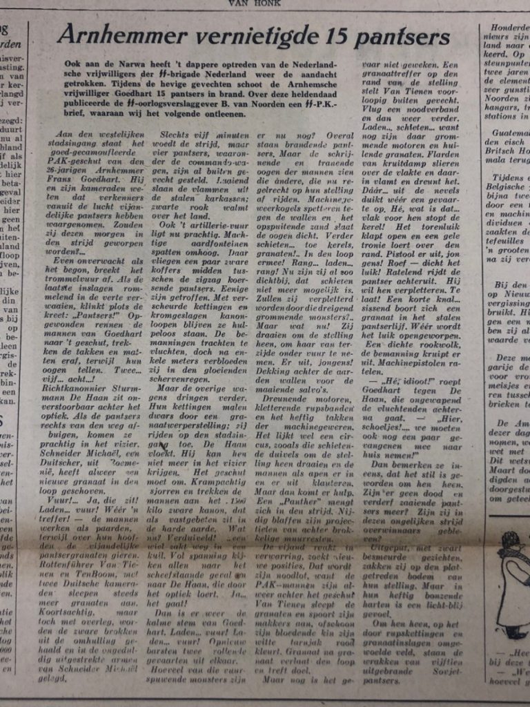 Original WWII Dutch newspaper ‘Van Honk’ Dutch workers in Germany – 22 ...