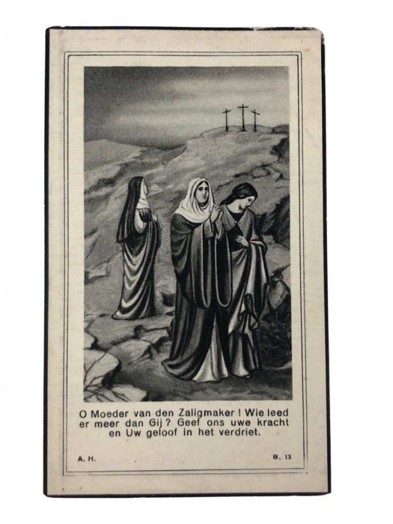 Original WWII Belgian death notice resistance fighter 1944 ...