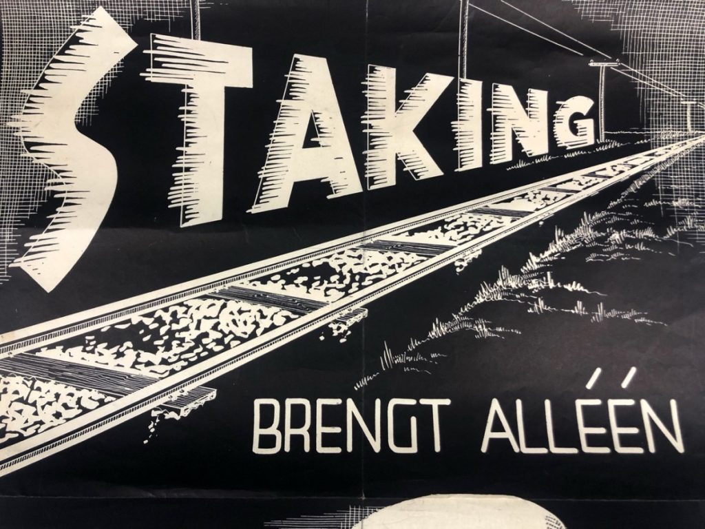 Original WWII Dutch railroad strike poster - Oorlogsspullen.nl ...