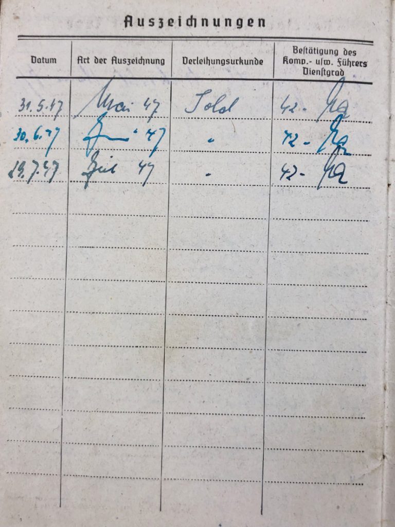 Original WWII German WH Soldbuch - Infanterie-Nachrichten-Erstaz ...