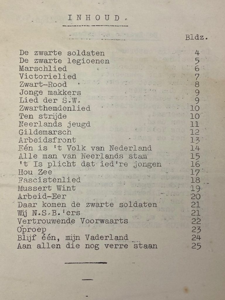 Original WWII Dutch NSB song booklet - Oorlogsspullen.nl - Militaria shop