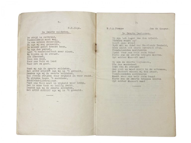 Original WWII Dutch NSB song booklet - Oorlogsspullen.nl - Militaria shop