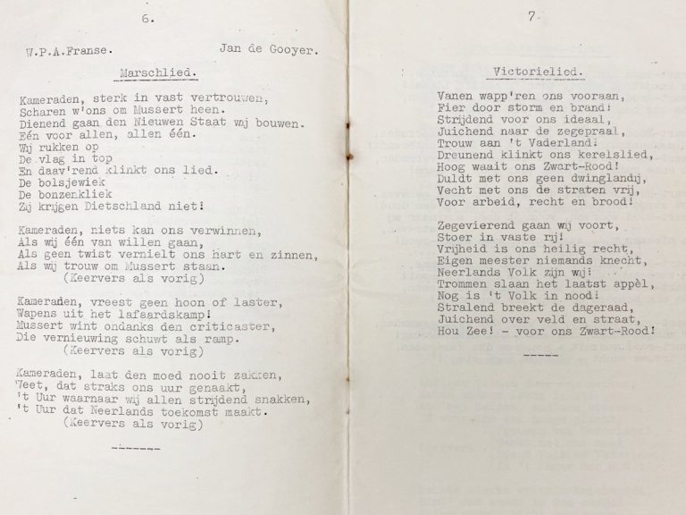 Original WWII Dutch NSB song booklet - Oorlogsspullen.nl - Militaria shop