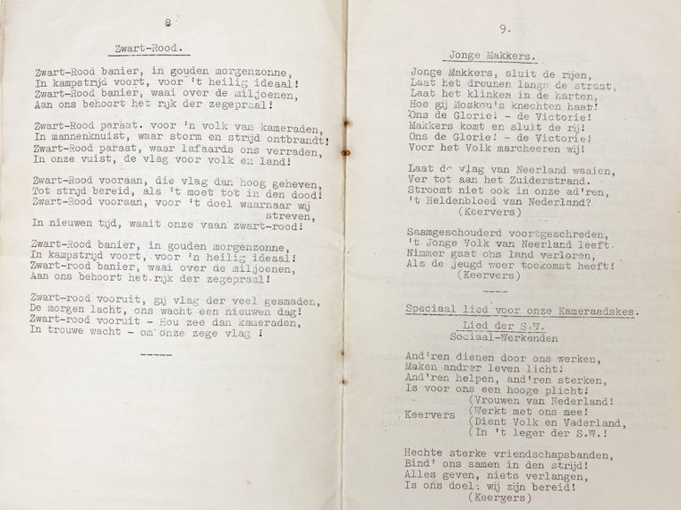 Original WWII Dutch NSB song booklet - Oorlogsspullen.nl - Militaria shop