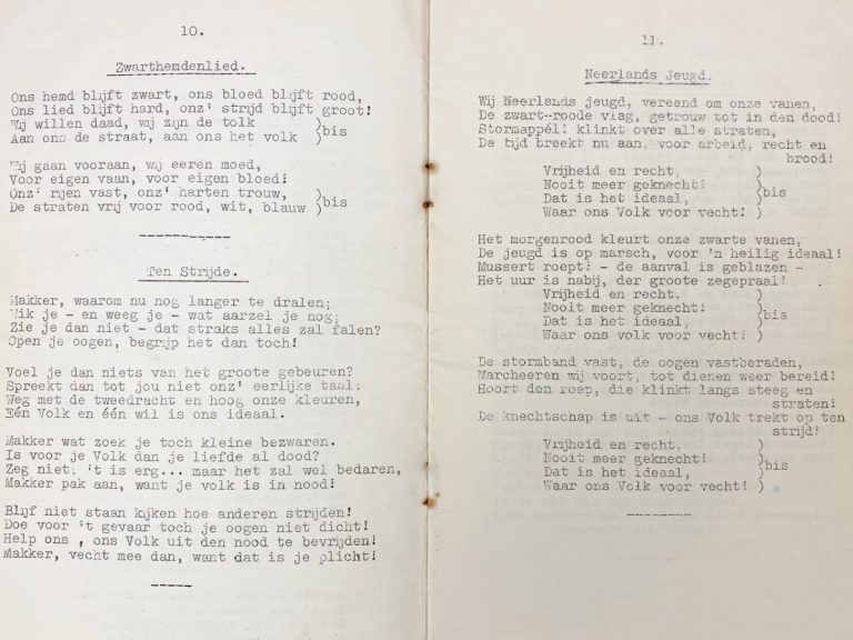 Original WWII Dutch NSB song booklet - Oorlogsspullen.nl - Militaria shop