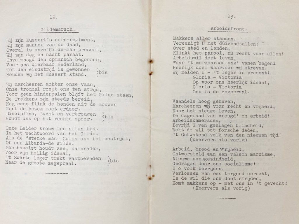 Original WWII Dutch NSB song booklet - Oorlogsspullen.nl - Militaria shop