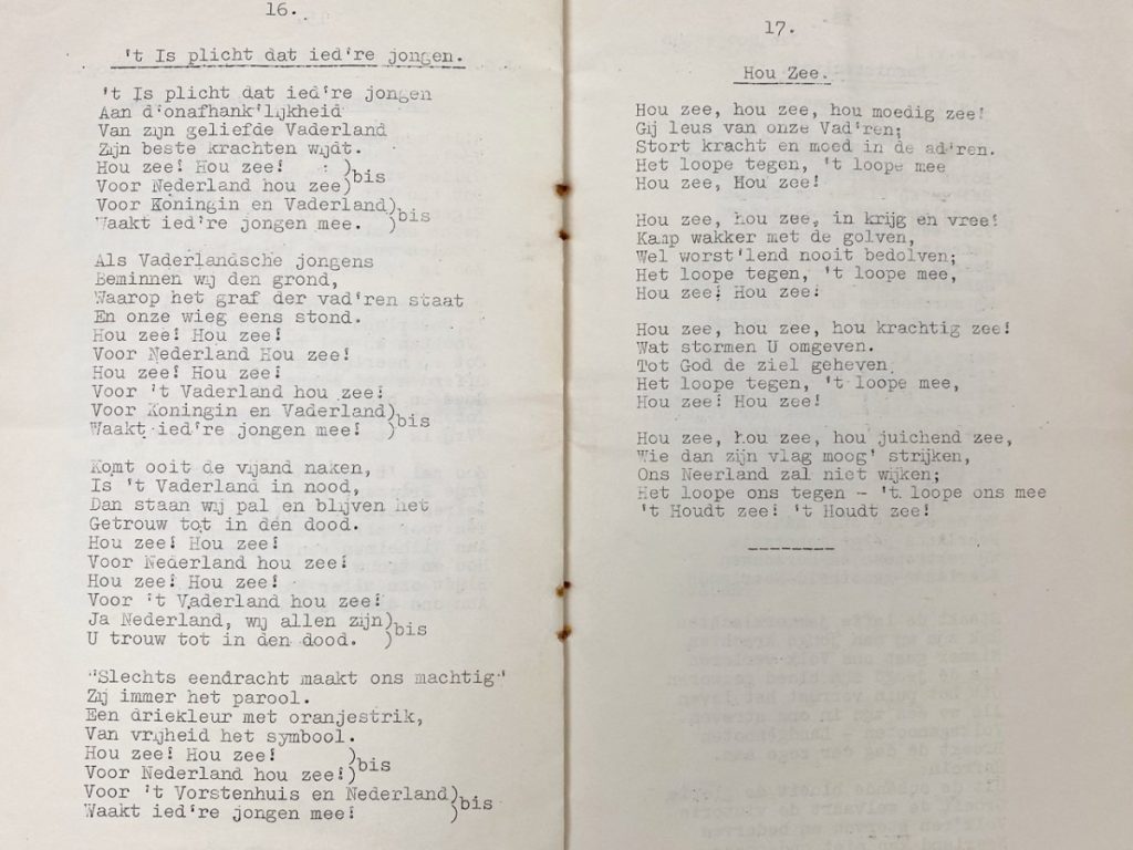 Original WWII Dutch NSB song booklet - Oorlogsspullen.nl - Militaria shop