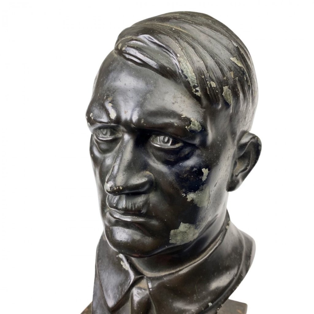 Original WWII German Adolf Hitler buste on marble - Schmidt & Hofer ...