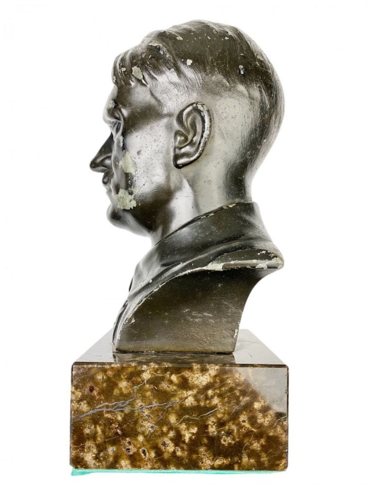 Original WWII German Adolf Hitler buste on marble - Schmidt & Hofer ...
