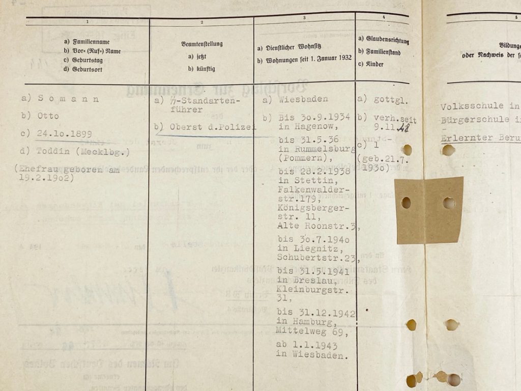 Original WWII German Waffen-SS signed Himmler nomination document ...