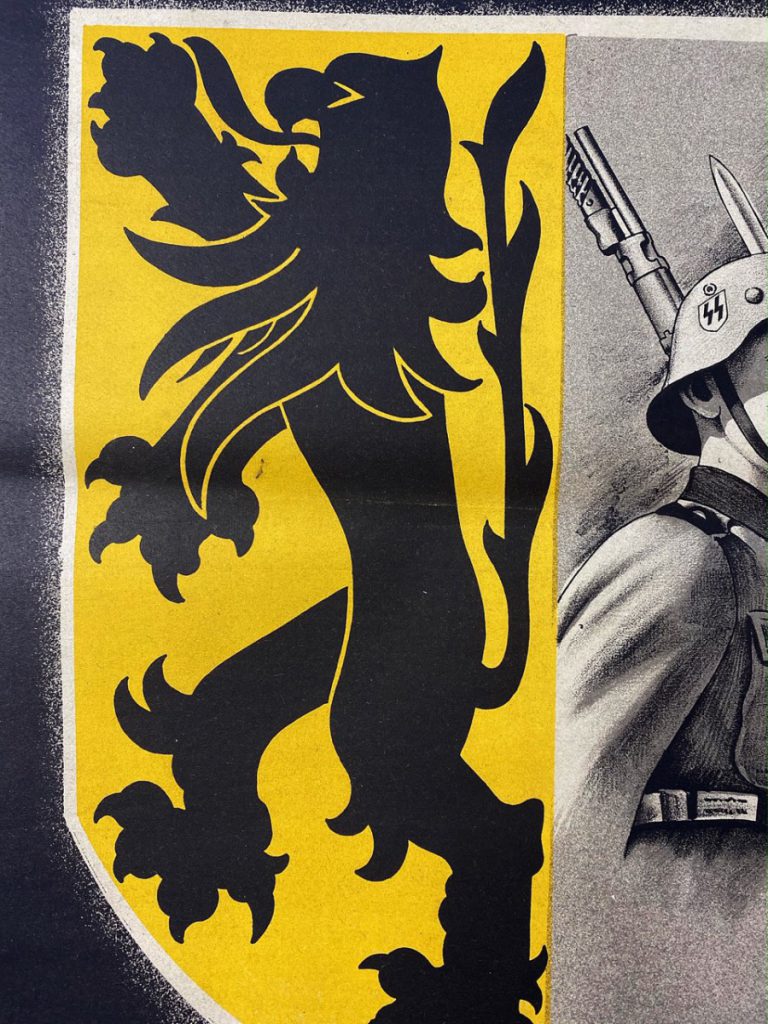 Original WWII Flemish SS Stormbrigade 'Langemarck' volunteer poster ...