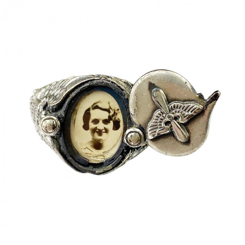 Original WWII USAAF pilot ring - Oorlogsspullen.nl - Militaria shop