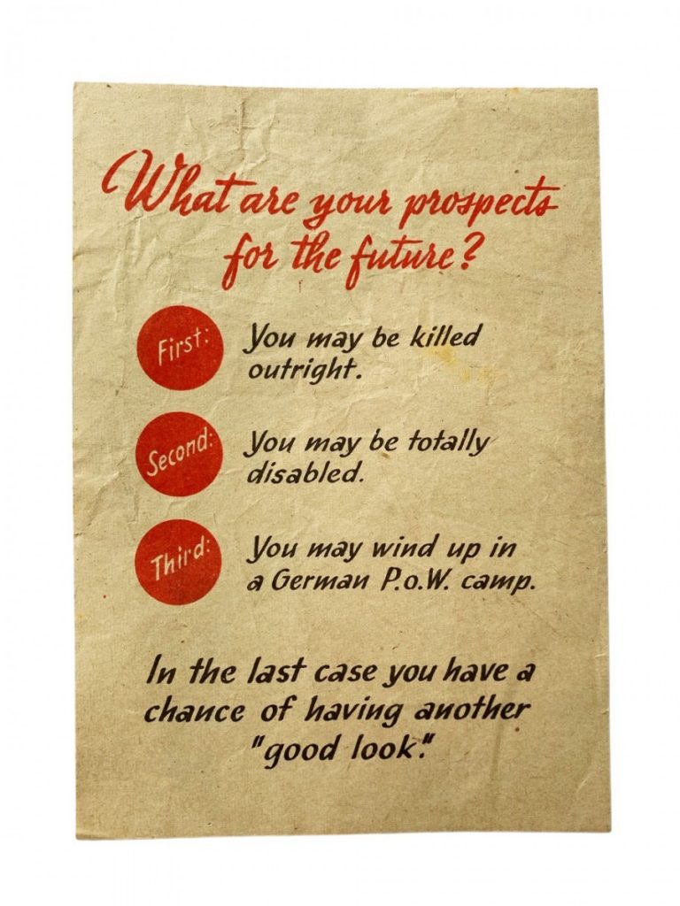 Original WWII German dropping flyer - Oorlogsspullen.nl - Militaria shop