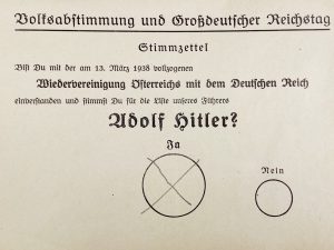 Original WWII German Adolf Hitler ballot paper 1938 - Oorlogsspullen.nl ...