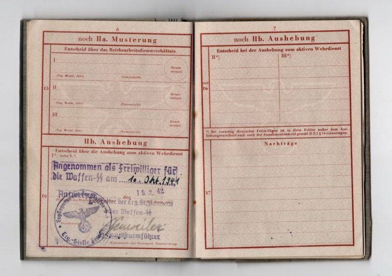 Original WWII Flemish SS-Freiwilligen Legion Flandern Wehrpass ...