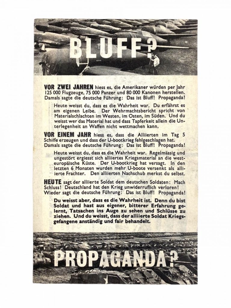 Original WWII Allied dropping leaflet - Oorlogsspullen.nl - Militaria shop