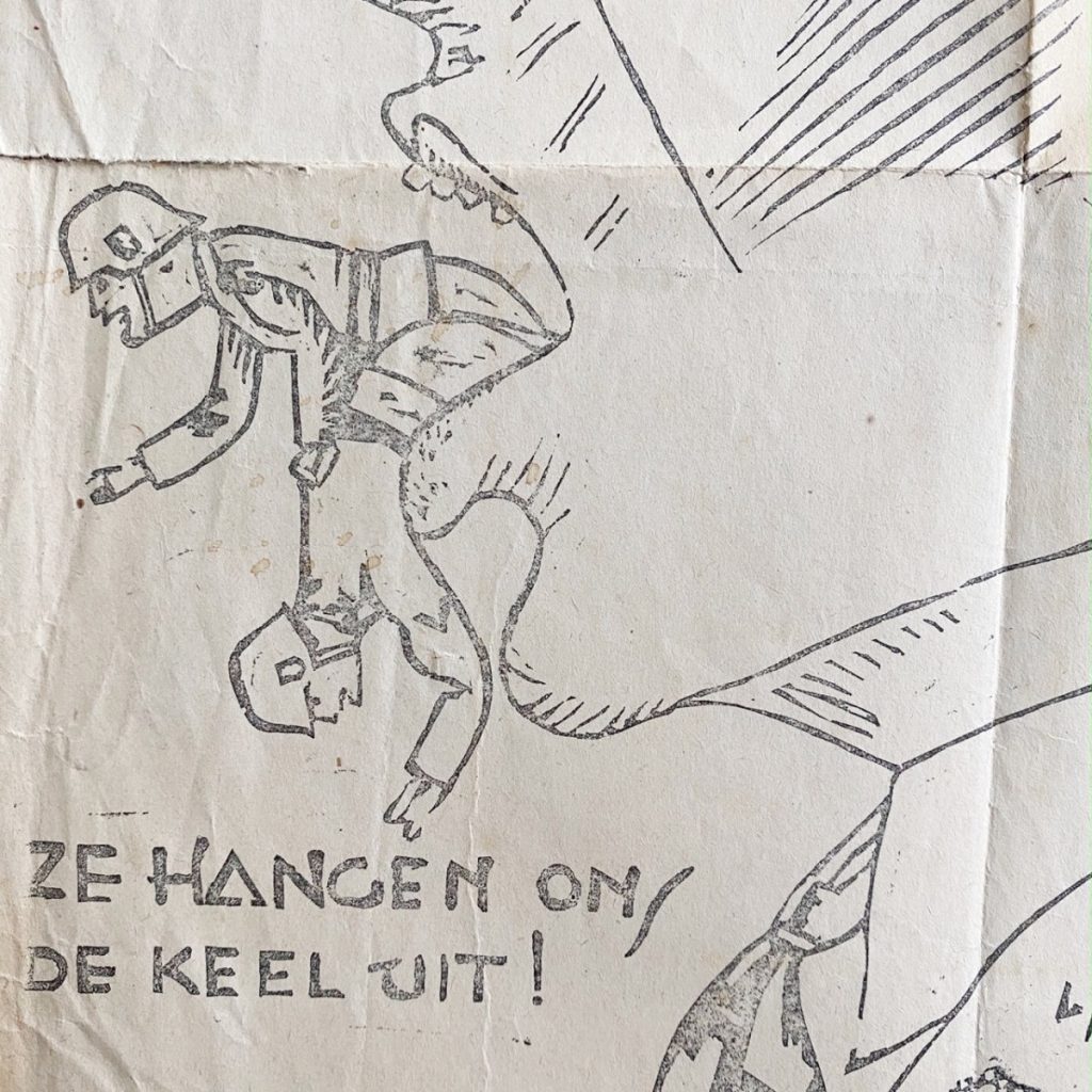 Original WWII Dutch resistance poster - Oorlogsspullen.nl - Militaria shop