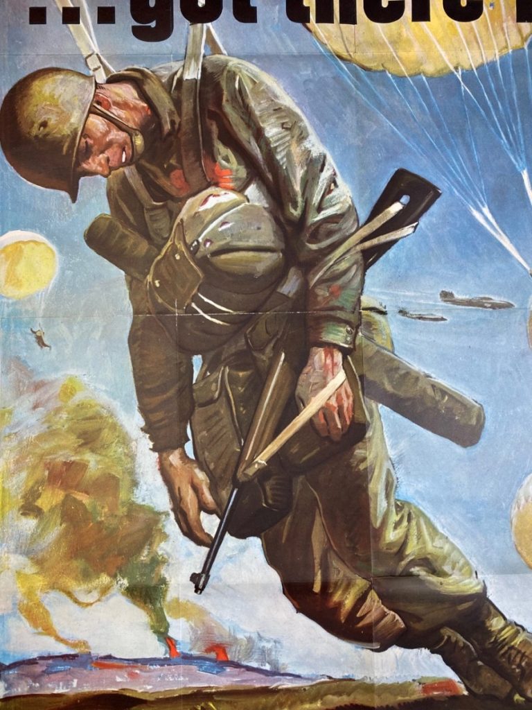 Original WWII US Airborne poster - Oorlogsspullen.nl - Militaria shop