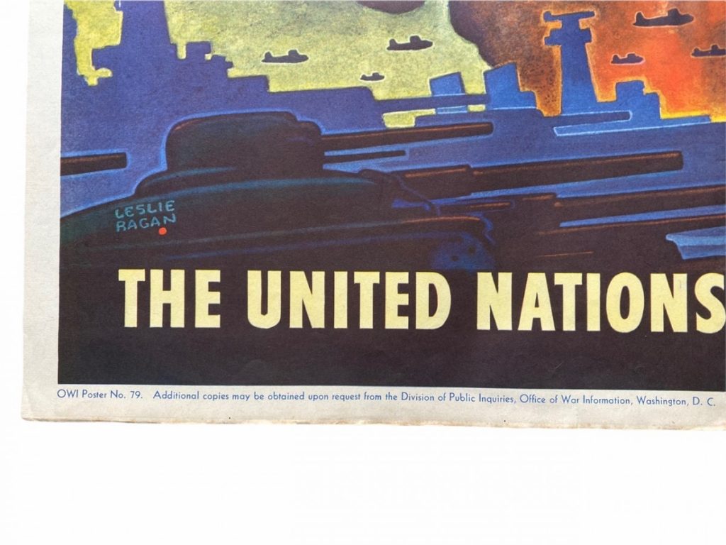 Original WWII US poster - The United Nations fight for Freedom ...