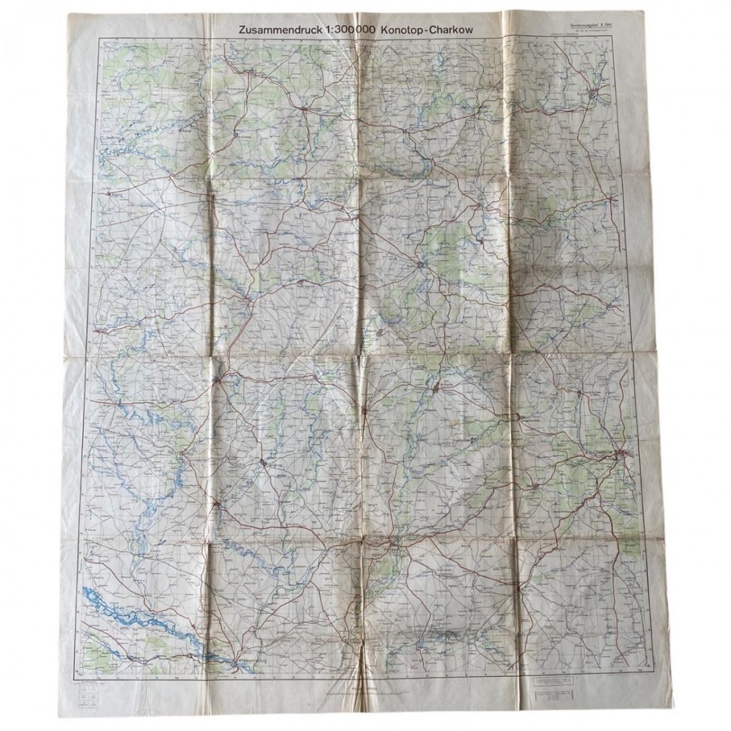 Original WWII German map of Charkow - Oorlogsspullen.nl - Militaria shop