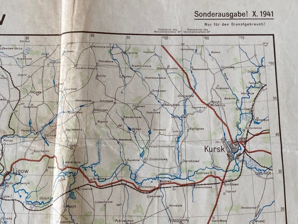 Original WWII German map of Charkow - Oorlogsspullen.nl - Militaria shop