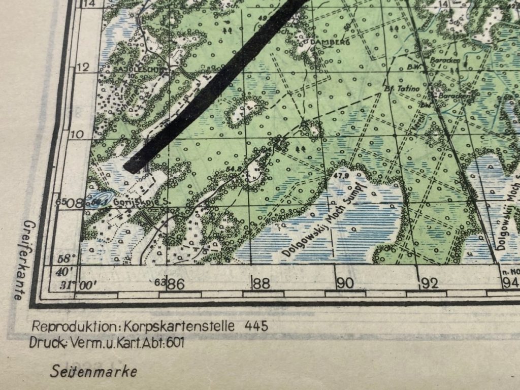 Original WWII German map of Selo-Gora - Oorlogsspullen.nl - Militaria shop