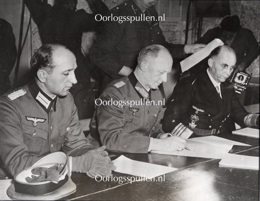 Original WWII British photo - Germany signs the terms of surrender ...