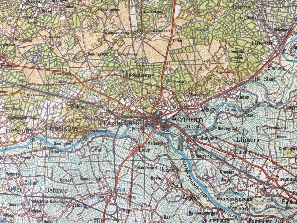 Original WWII German map of Arnhem - Oorlogsspullen.nl - Militaria shop