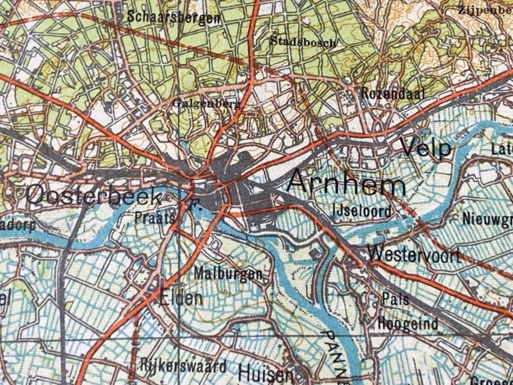 Original WWII German map of Arnhem - Oorlogsspullen.nl - Militaria shop