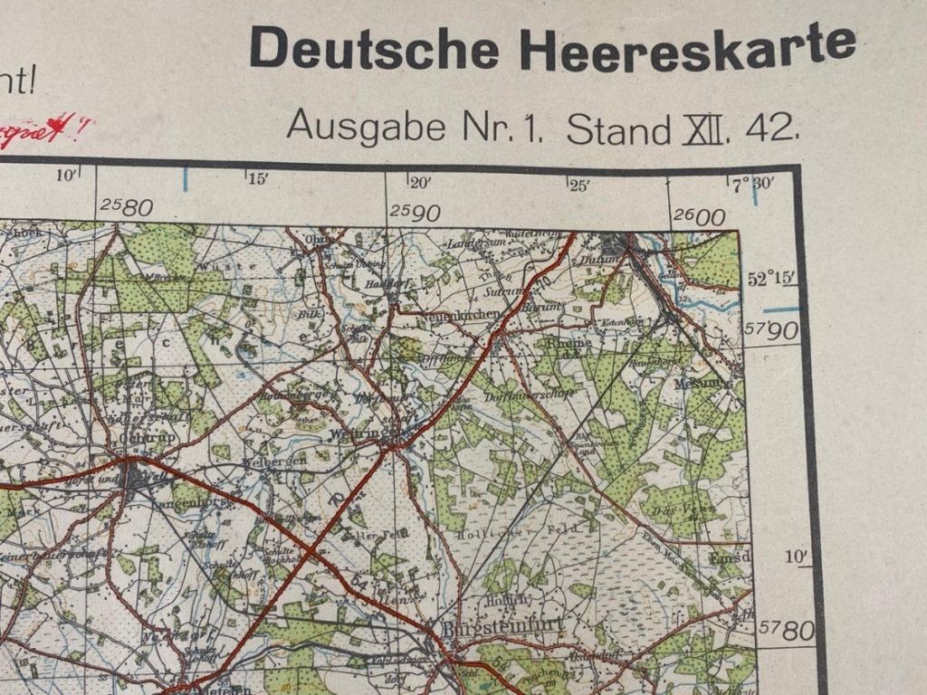 Original WWII German map of Arnhem - Oorlogsspullen.nl - Militaria shop