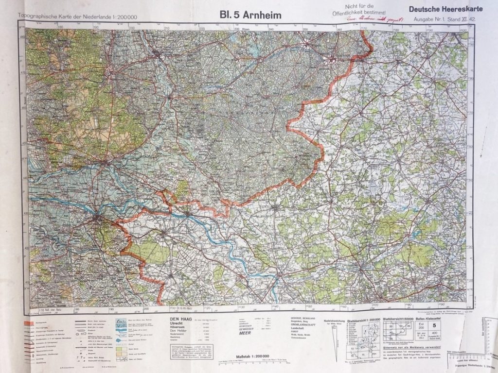 Original WWII German map of Arnhem - Oorlogsspullen.nl - Militaria shop