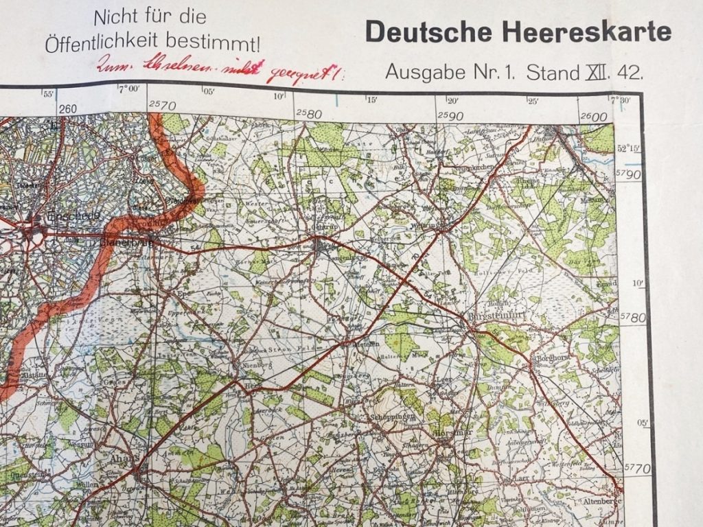 Original WWII German map of Arnhem - Oorlogsspullen.nl - Militaria shop