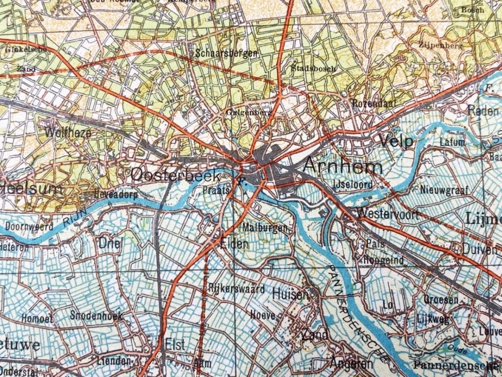 Original WWII German map of Arnhem - Oorlogsspullen.nl - Militaria shop