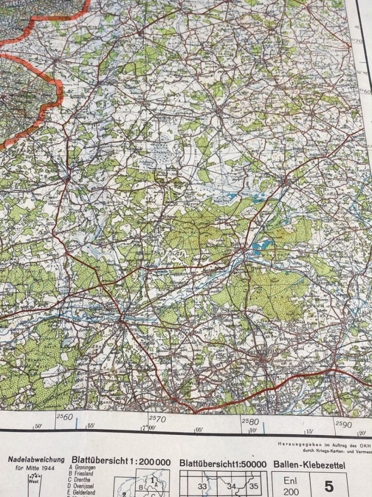 Original WWII German map of Arnhem - Oorlogsspullen.nl - Militaria shop