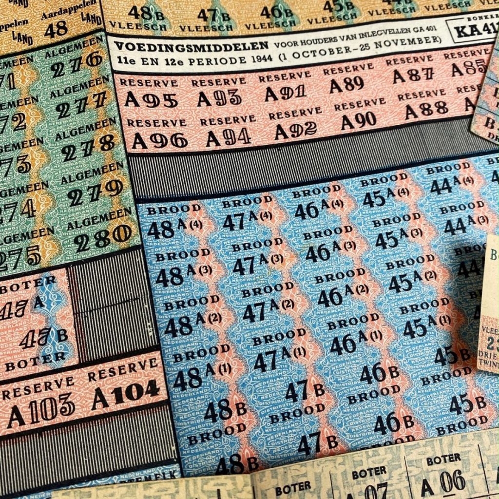 Original WWII Dutch Ration coupons 'Bonkaarten' - Oorlogsspullen.nl ...