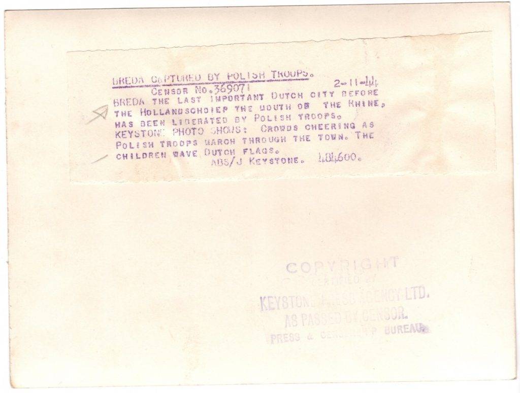 Original WWII Dutch photo liberation of Breda by Polish troops ...