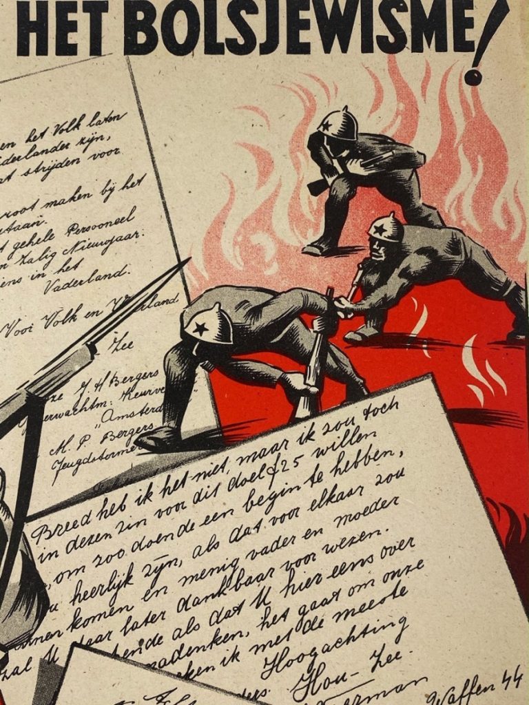 Original WWII Dutch Waffen-SS poster 'Op tegen het Bolsjewisme ...