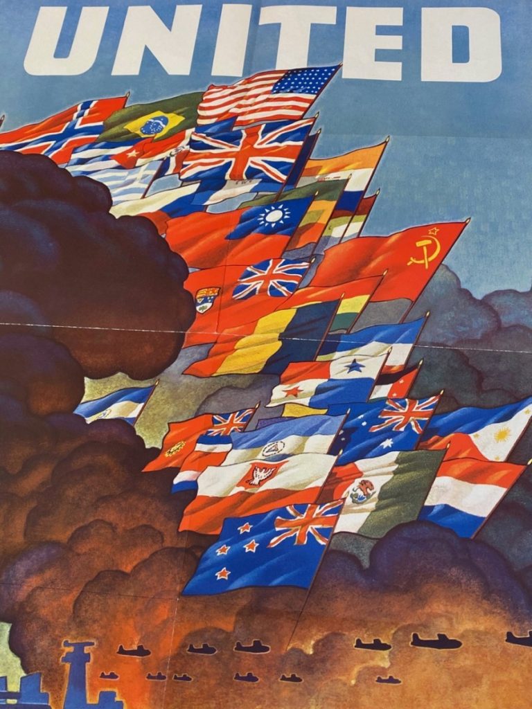 Original WWII US poster - The United Nations fight for Freedom ...