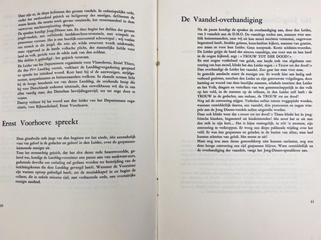 Originele WWII Belgian Verdinaso brochure - Een leider verovert zijn ...