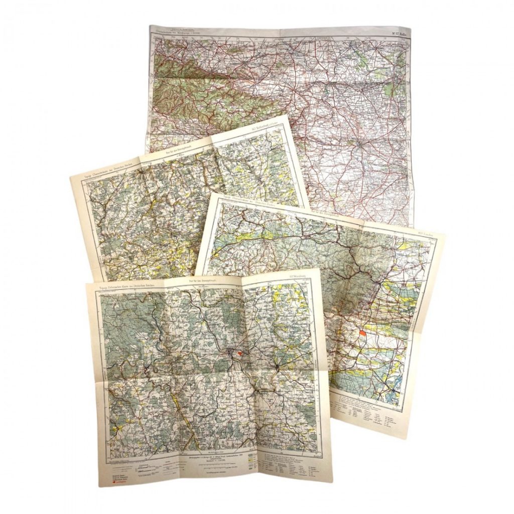 Original WWII German Luftwaffe private purchase map case with content ...