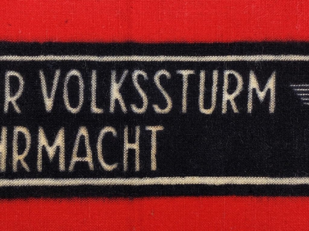 Original WWII German Volkssturm armband - Oorlogsspullen.nl - Militaria ...
