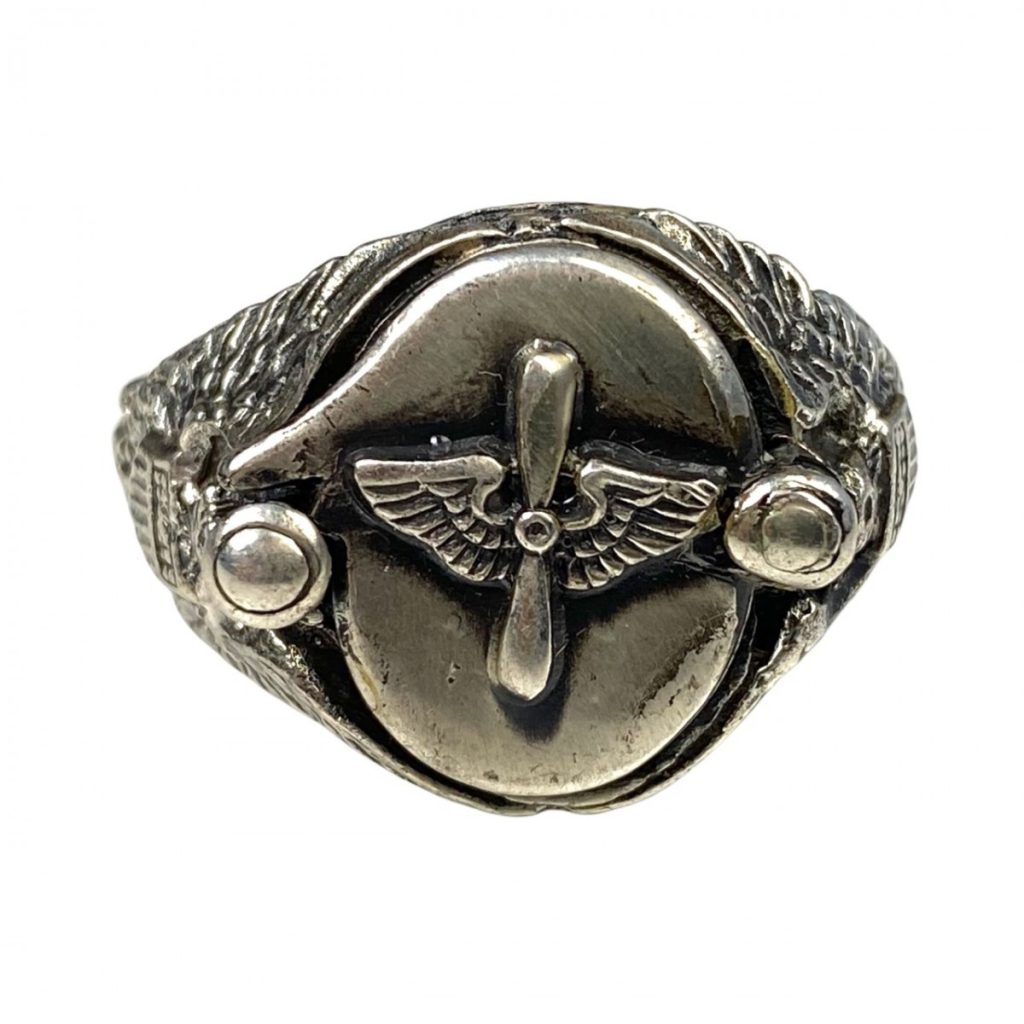 Original WWII USAAF pilot ring - Oorlogsspullen.nl - Militaria shop