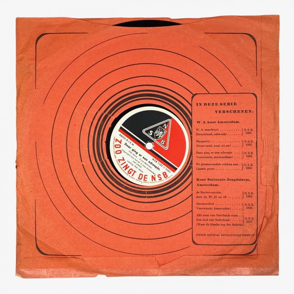 Original WWII Dutch NSB gramophone record - Oorlogsspullen.nl ...