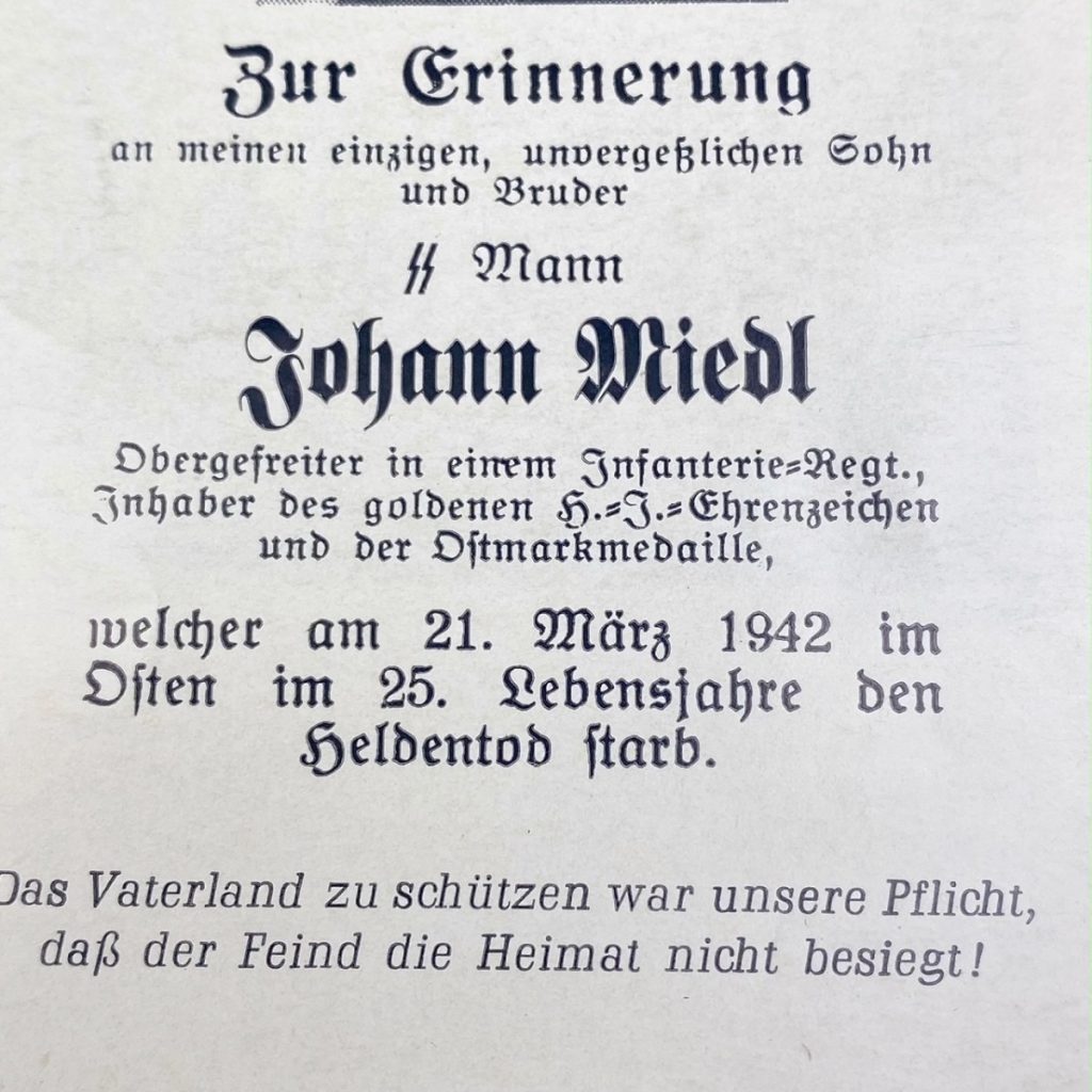 Original WWII German SS-Polizei death card - Oorlogsspullen.nl ...