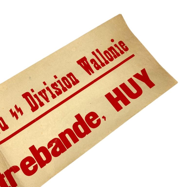 Original WWII Walloon SS Sturmbrigade Wallonien recruitment poster Huy ...