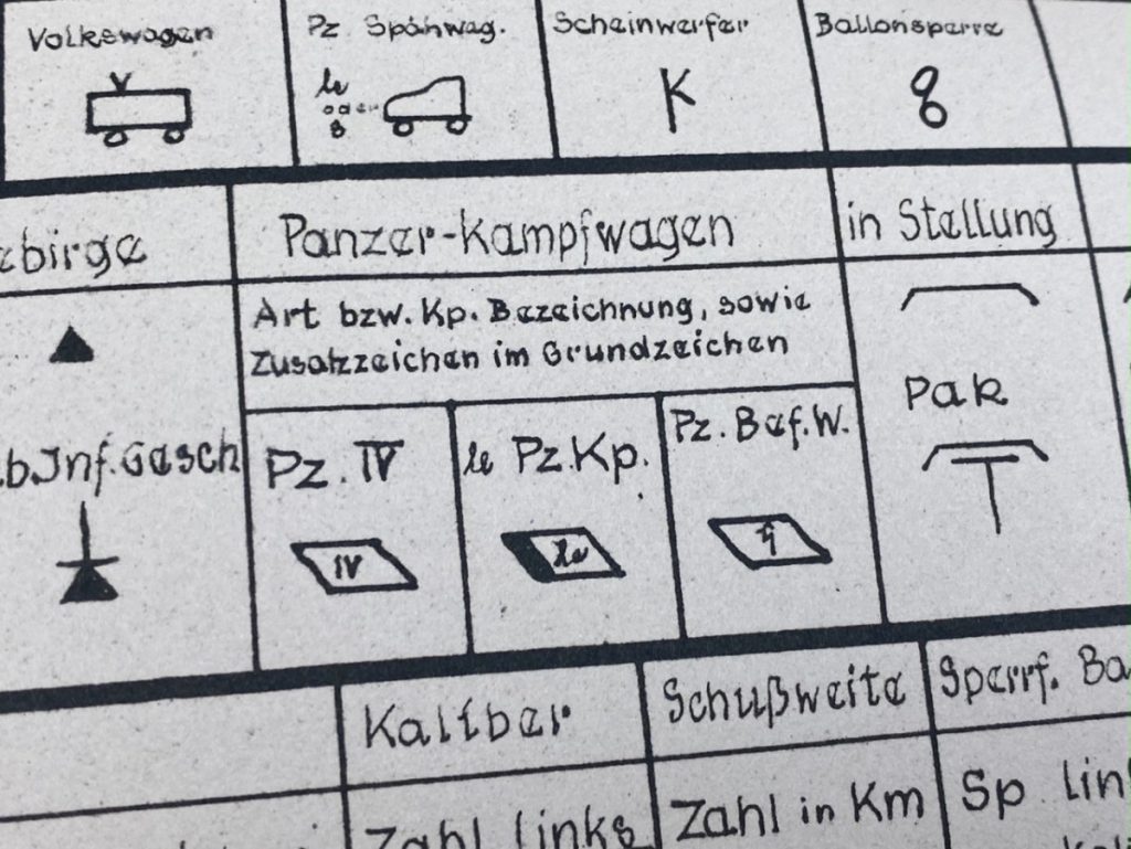 Original WWII German 'New tactical signs' list - Oorlogsspullen.nl ...